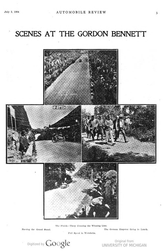 The Gordon Bennett Cup Race - Automobile Review - 2 July 1904 - Motor ...